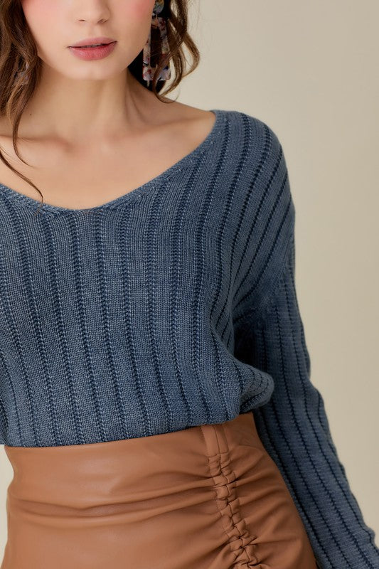 PROVA | Colette Ribbed Knit Cardigan Top